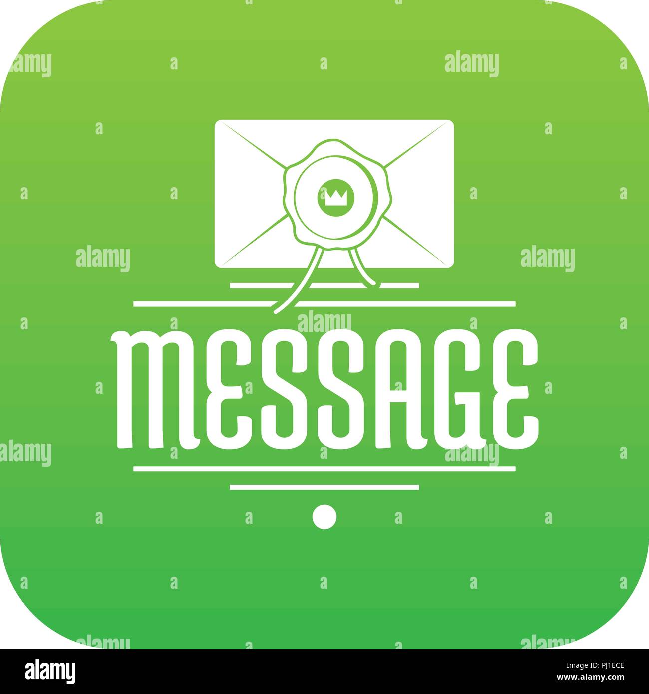 Message icon green vector Stock Vector Image & Art - Alamy