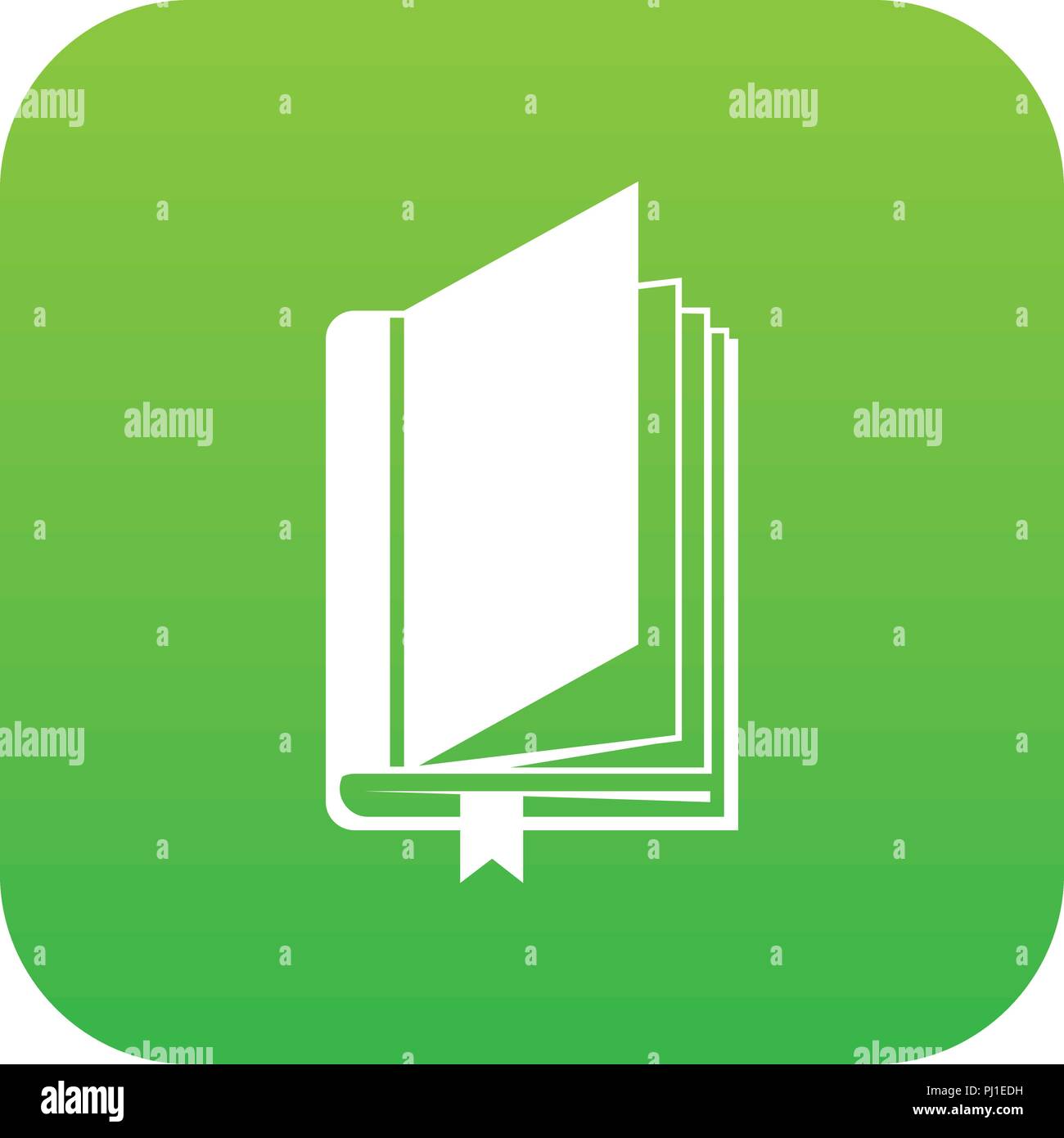 Book with bookmark icon digital green Stock Vector Image & Art - Alamy