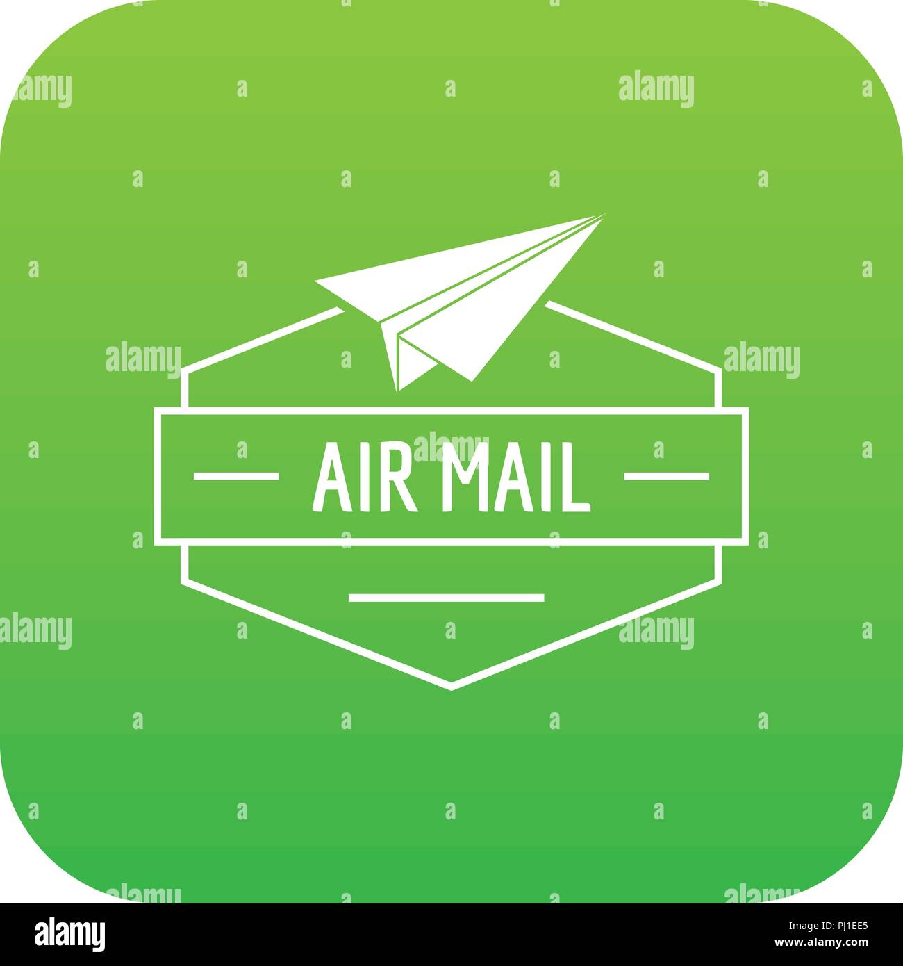 Delivery airplane icon green vector Stock Vector Image & Art - Alamy