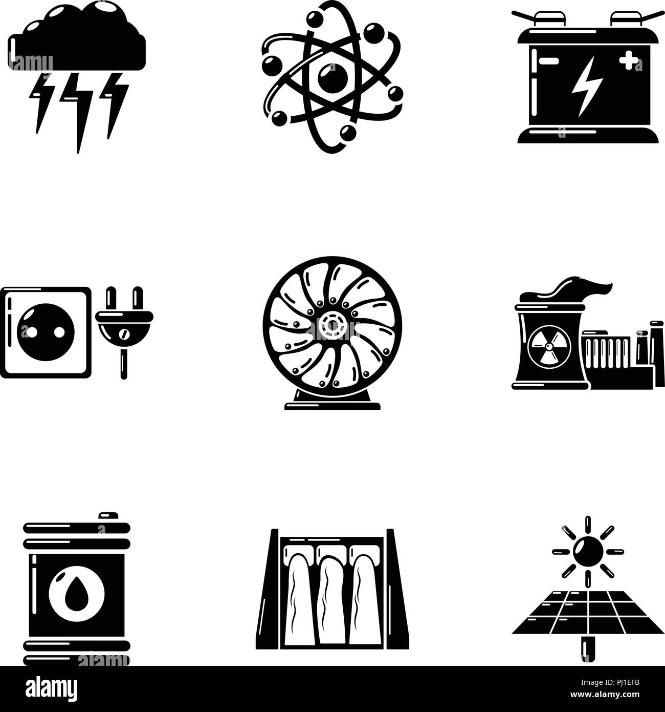 Energy source icons set, simple style Stock Vector Image & Art - Alamy