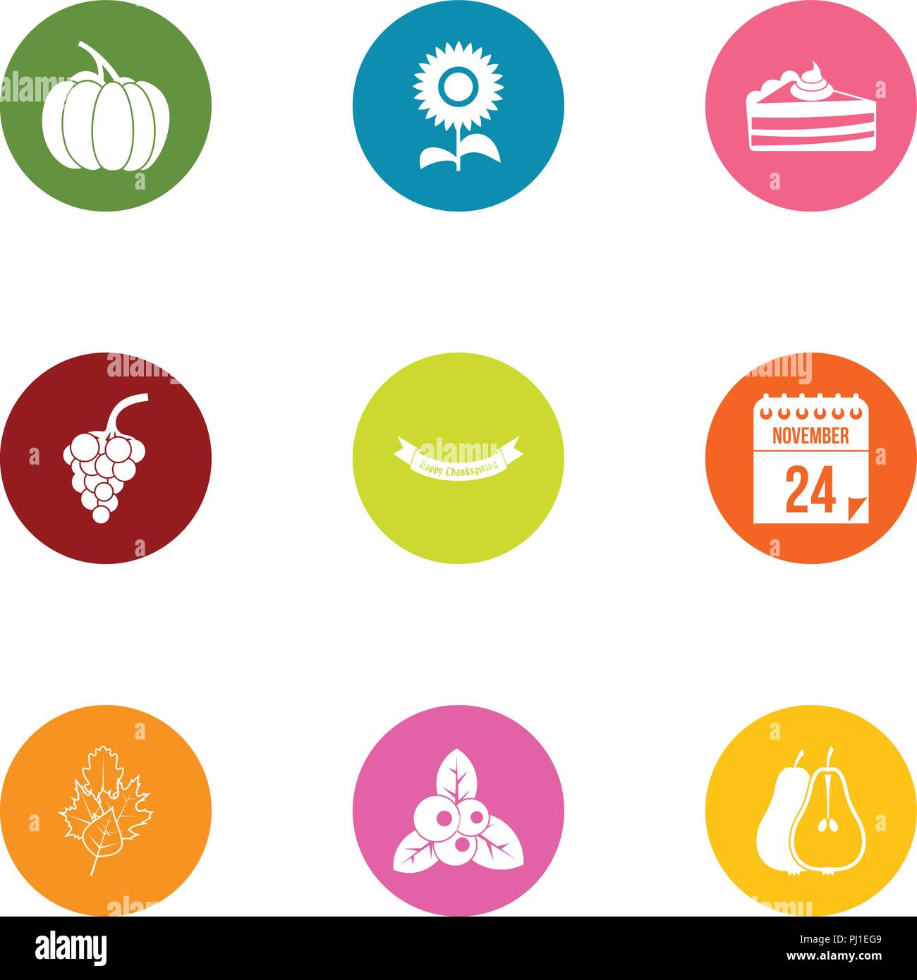 Yield icons set, flat style Stock Vector Image & Art - Alamy