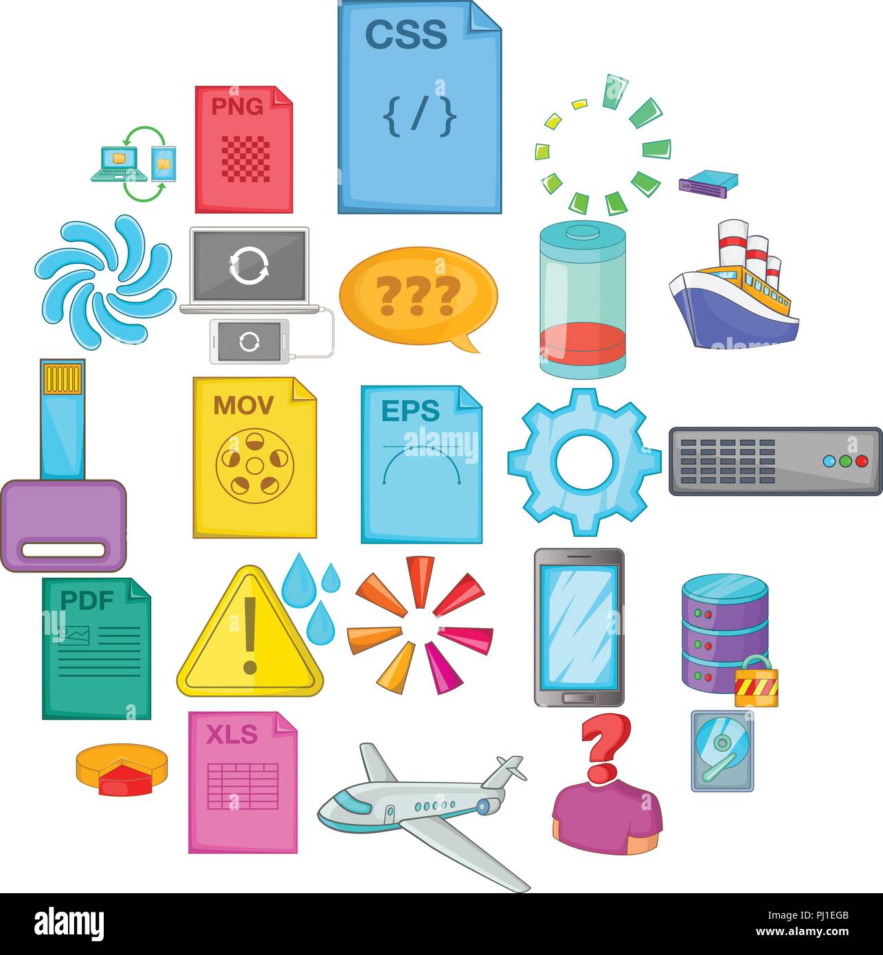 Computing icons set, cartoon style Stock Vector Image & Art - Alamy