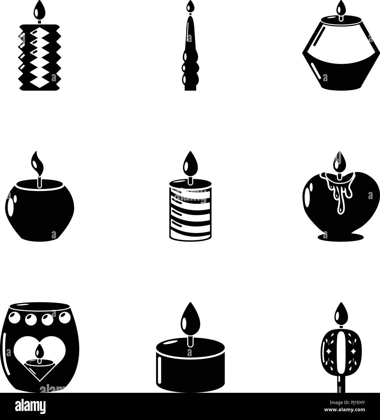 Artificial lighting icons set, simple style Stock Vector Image & Art ...