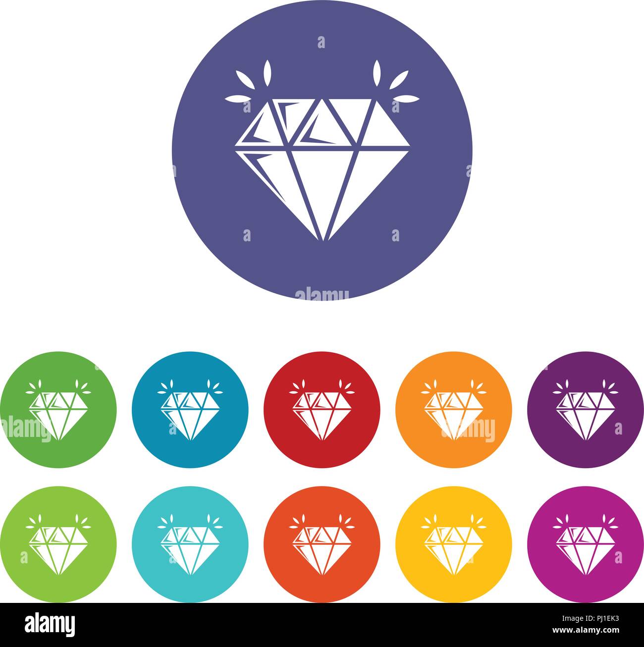 Mine diamond icons set vector color Stock Vector Image & Art - Alamy