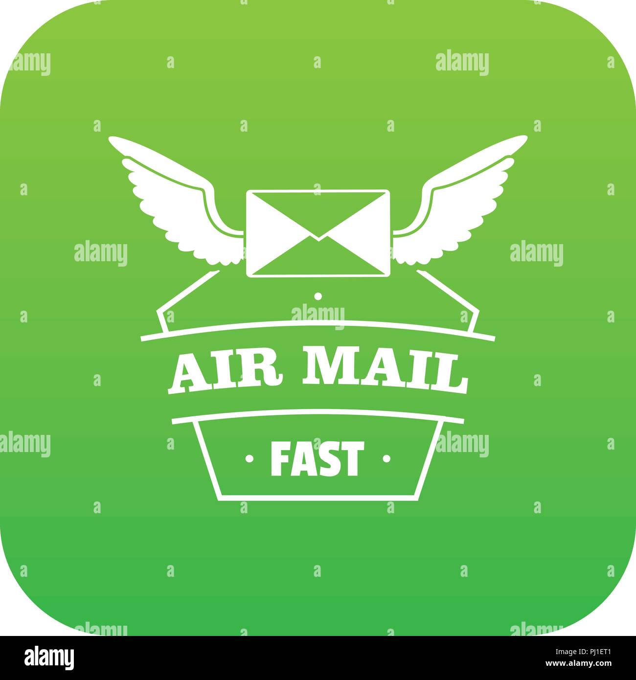 Air mail icon green vector Stock Vector Image & Art - Alamy