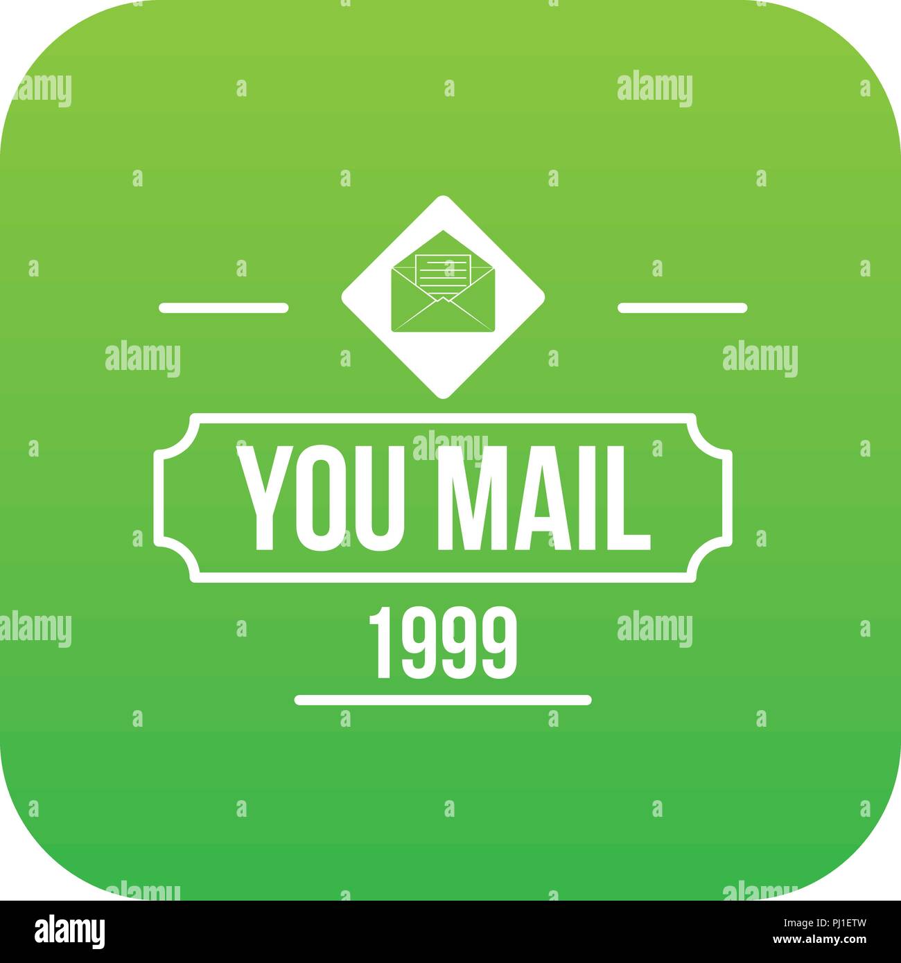 Delivery mail icon green vector Stock Vector Image & Art - Alamy