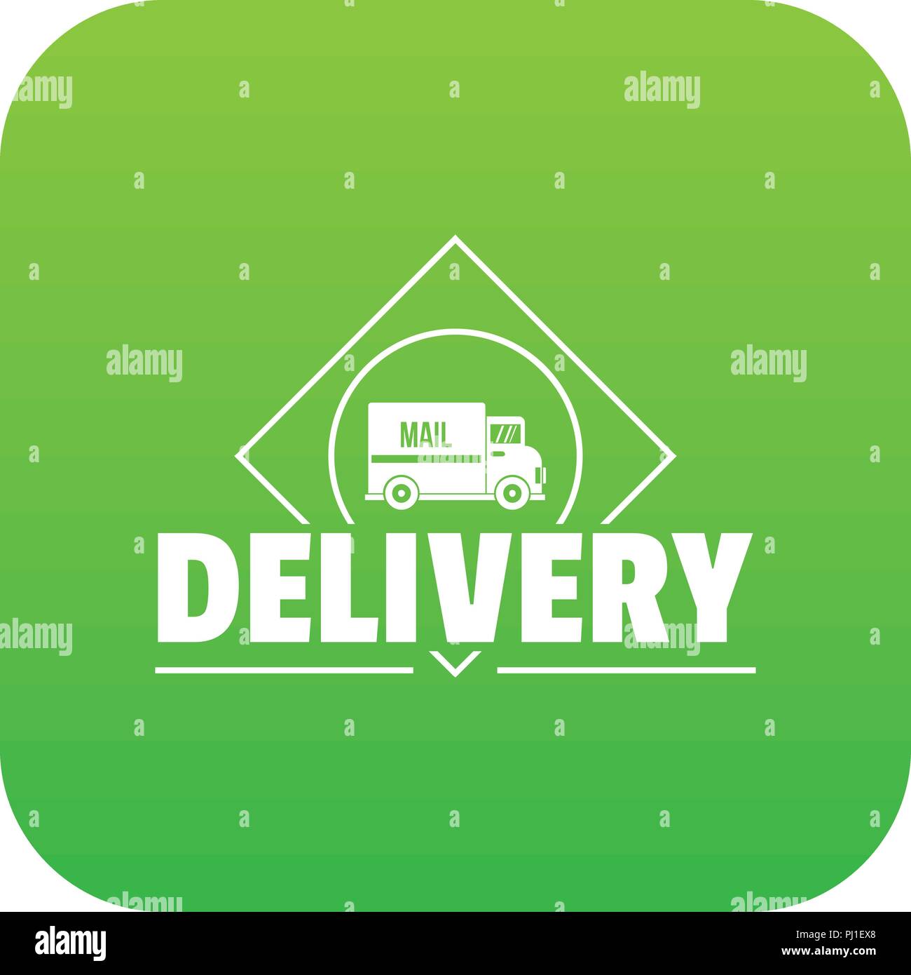 Delivery truck icon green vector Stock Vector Image & Art - Alamy