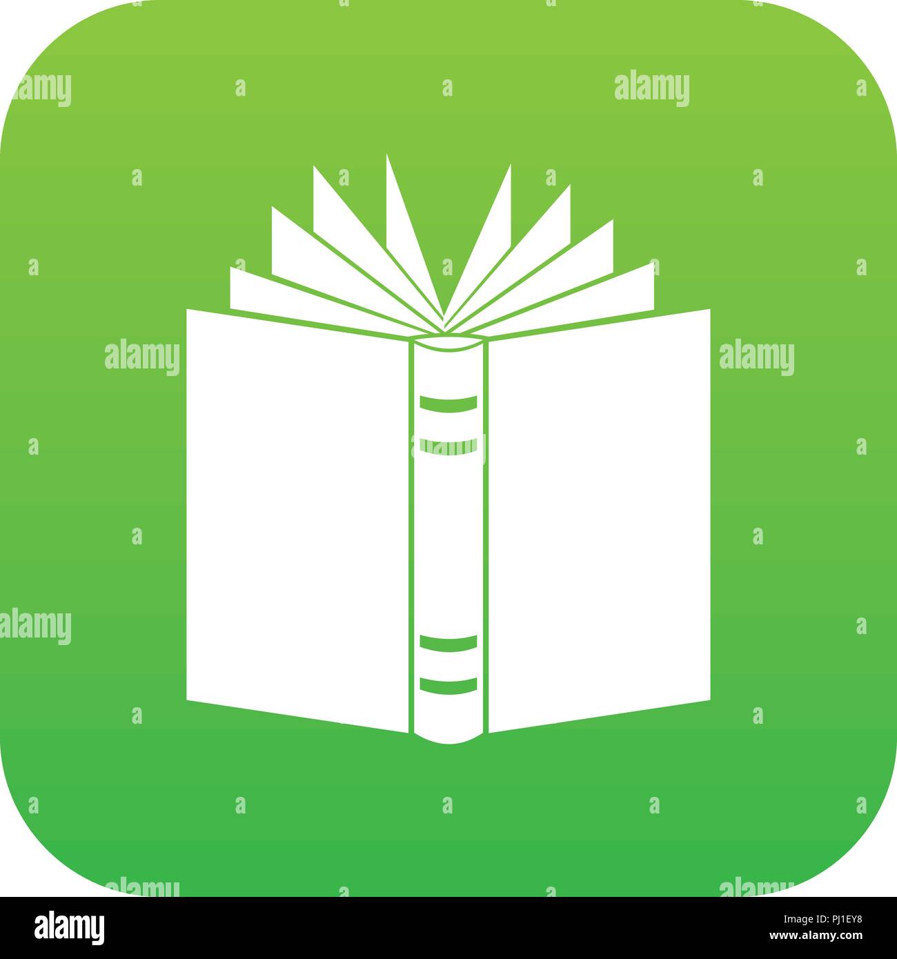 Open thick book icon digital green Stock Vector Image & Art - Alamy
