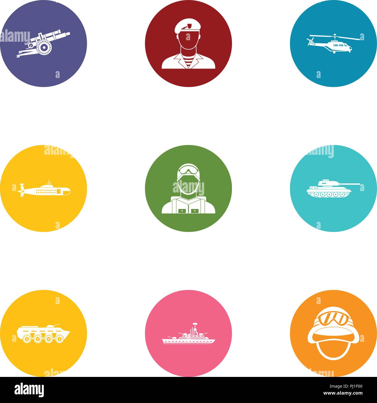 Feat icons set, flat style Stock Vector Image & Art - Alamy