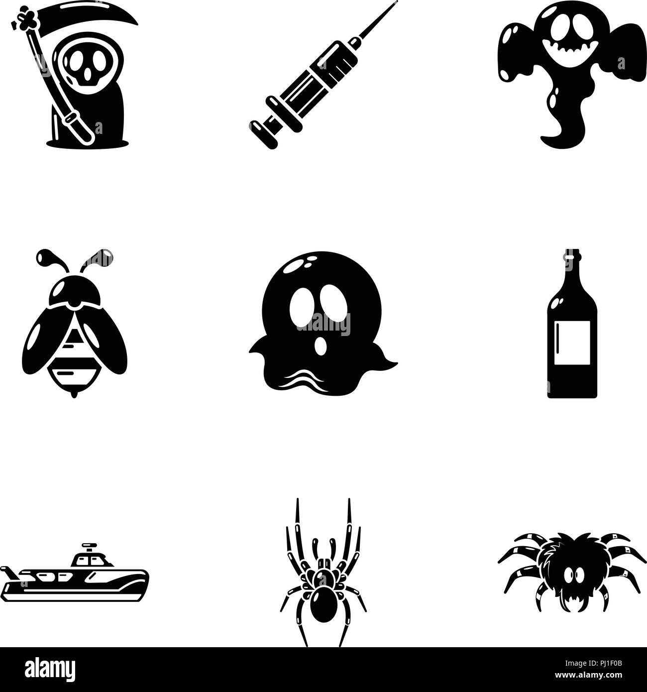 Spectre icons set, simple style Stock Vector Image & Art - Alamy