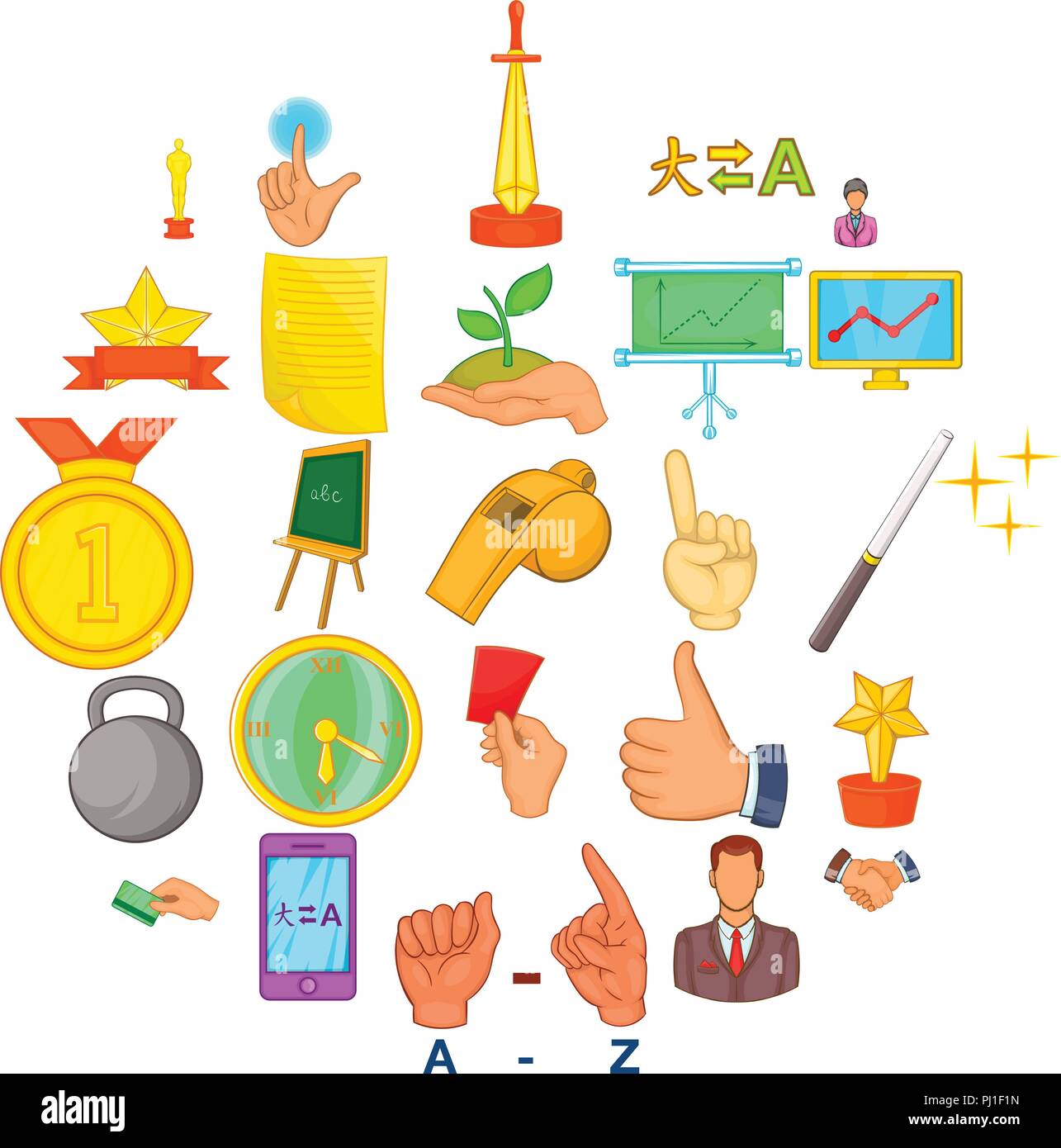 Business people icons set, cartoon style Stock Vector Image & Art - Alamy