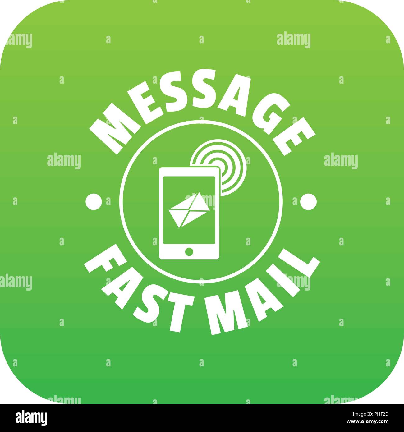 Fast mail icon green vector Stock Vector Image & Art - Alamy