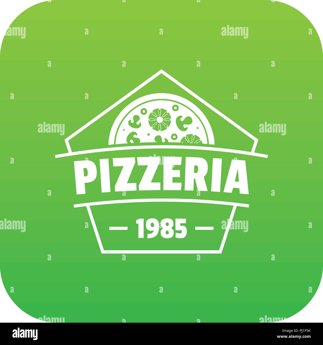 Pizza icon green vector Stock Vector Image & Art - Alamy