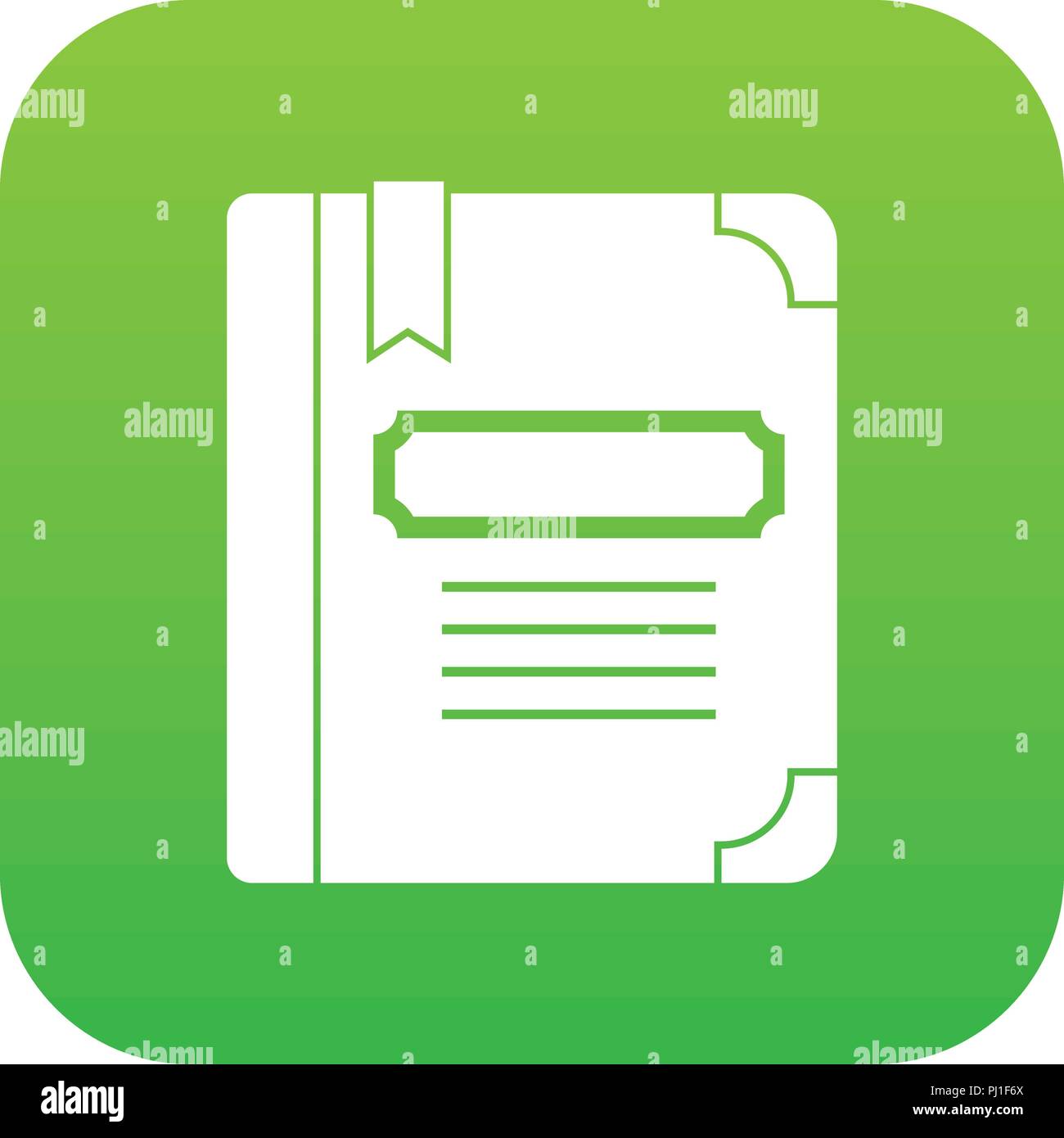 Tutorial with bookmark icon digital green Stock Vector Image & Art - Alamy