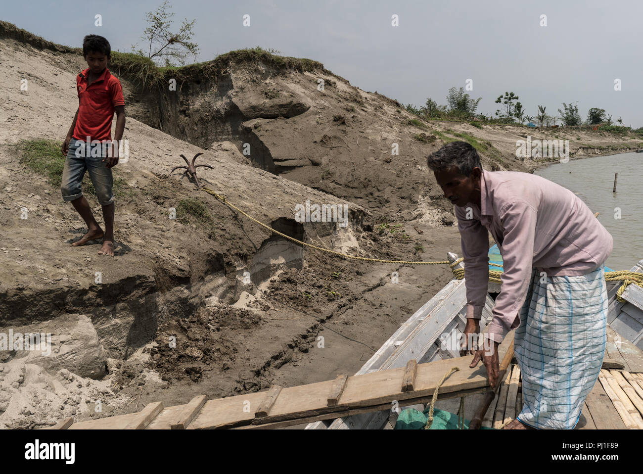 The islands on the Brahmaputra river, locally known as "chars", are the ...