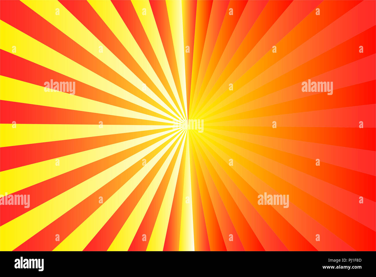 Abstract sunburst pattern, gradient orange and yellow striped colors ...