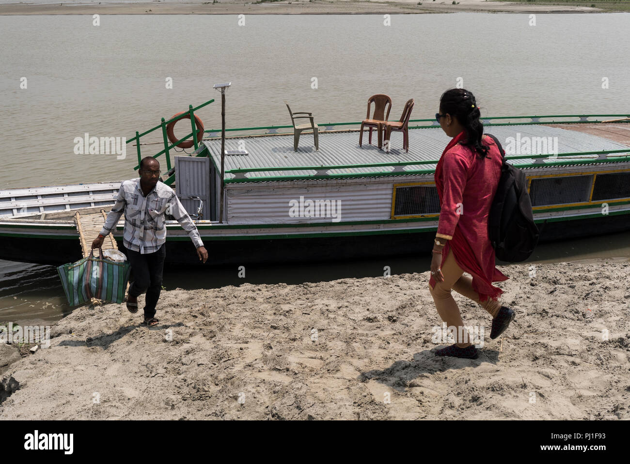 The islands on the Brahmaputra river, locally known as "chars", are the ...