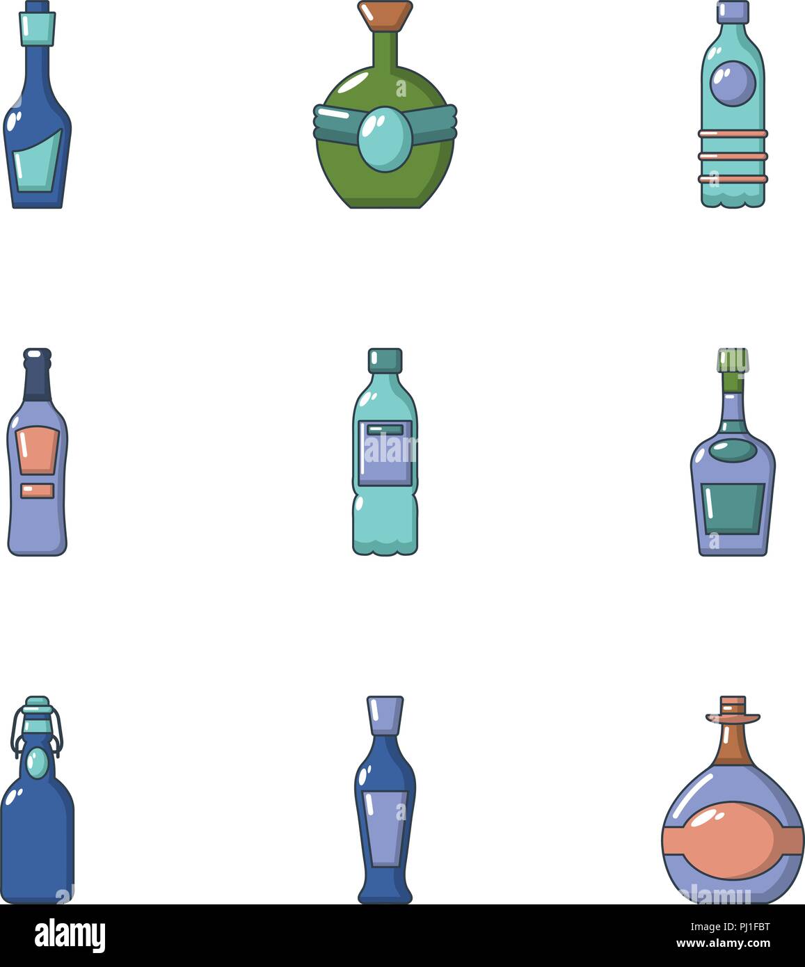 Alcohol abuse icons set, cartoon style Stock Vector Image & Art - Alamy