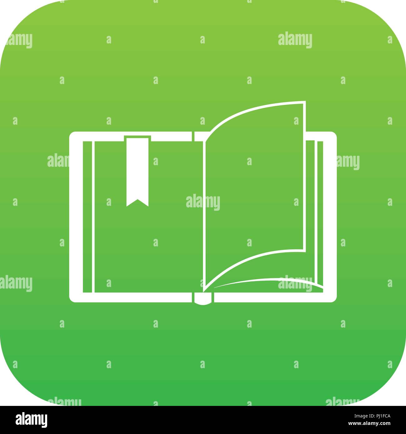 Open book icon digital green Stock Vector Image & Art - Alamy