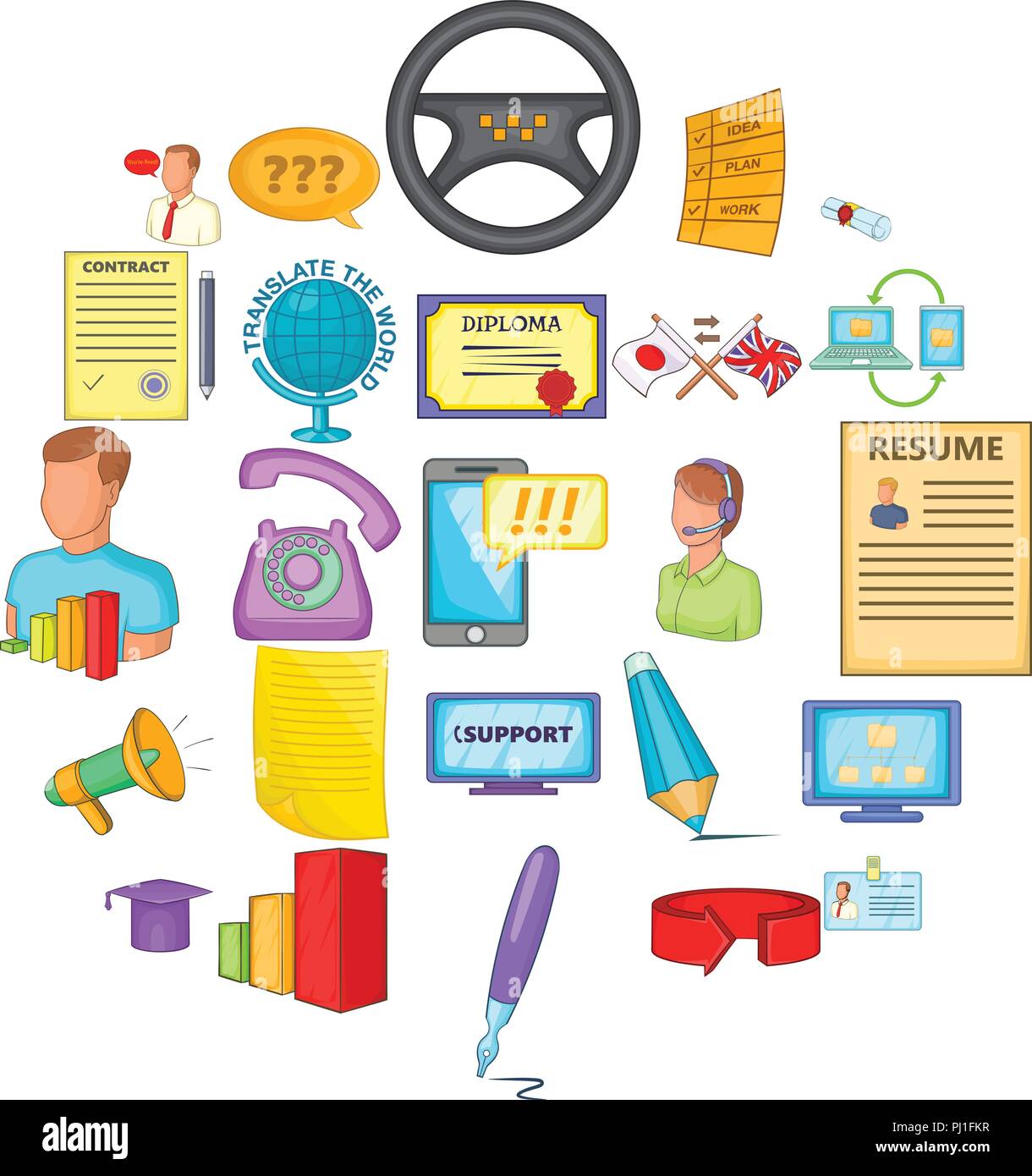 Seminar icons set, cartoon style Stock Vector Image & Art - Alamy