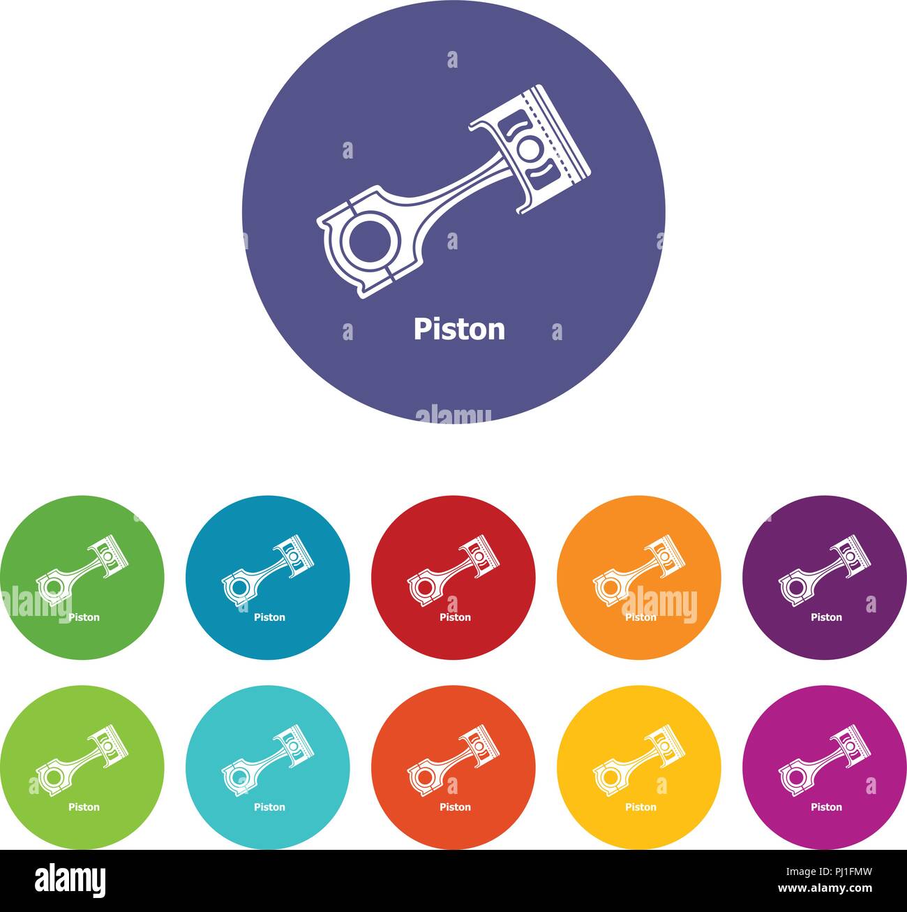 Piston icons set vector color Stock Vector Image & Art - Alamy