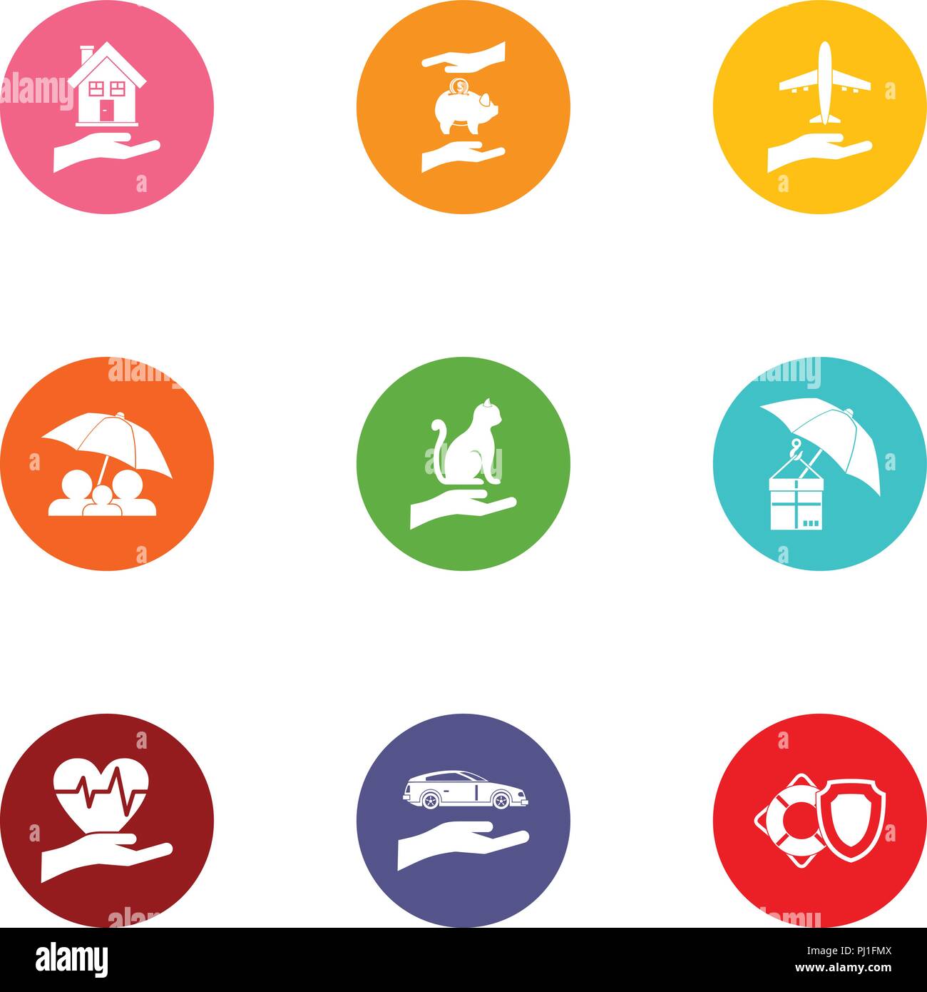 Buildup icons set, flat style Stock Vector Image & Art - Alamy