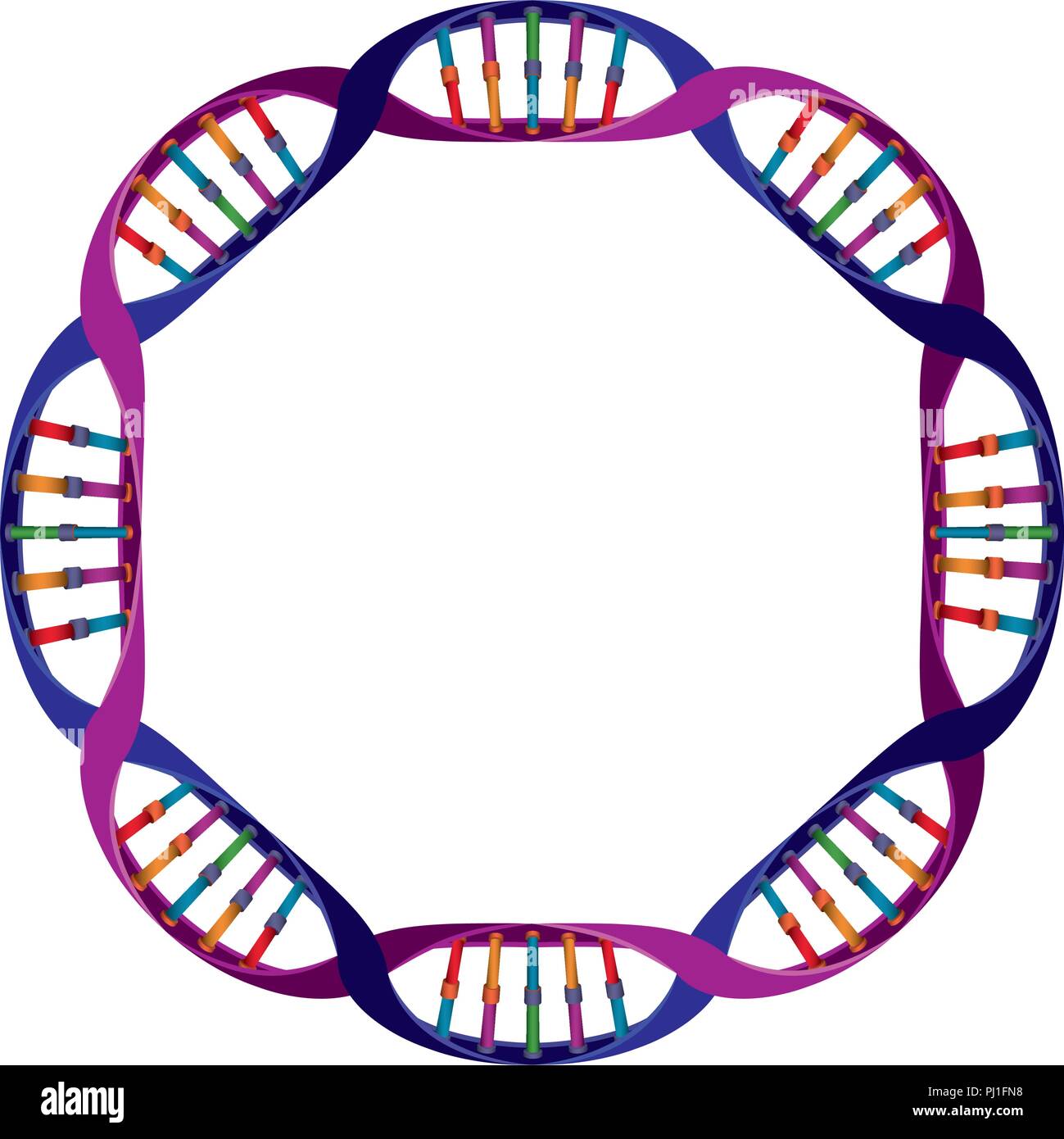 circular dna chain science colorful icon Stock Vector Image & Art - Alamy