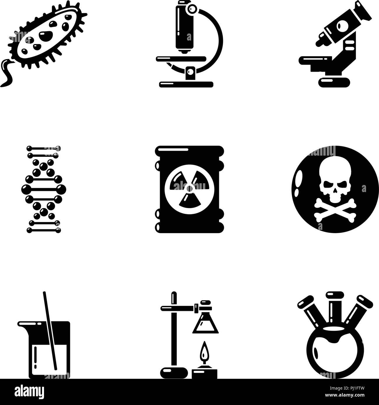 Study biochemistry icons set, simple style Stock Vector Image & Art - Alamy