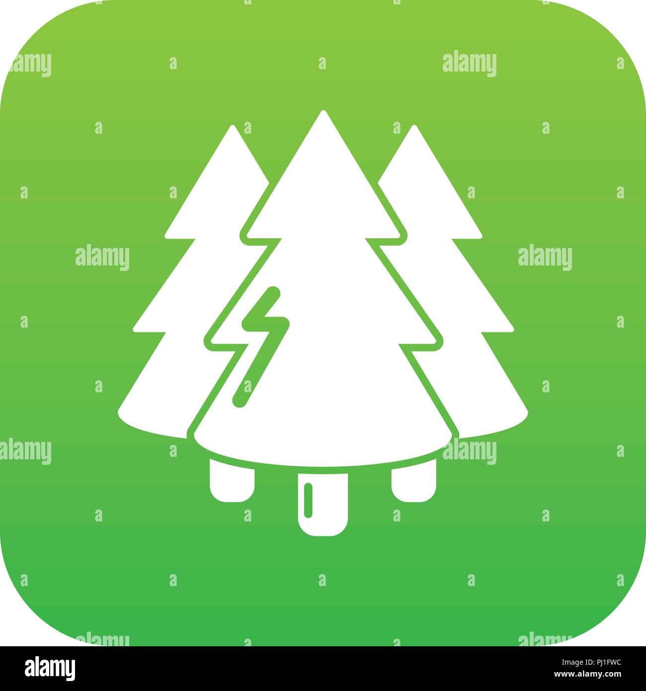 Coniferous forest icon green vector Stock Vector Image & Art - Alamy