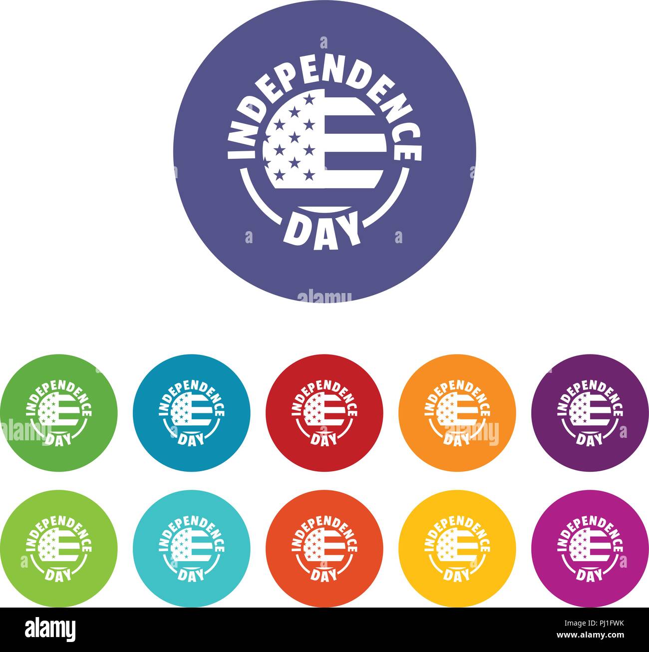 Independence day icons set vector color Stock Vector Image & Art - Alamy