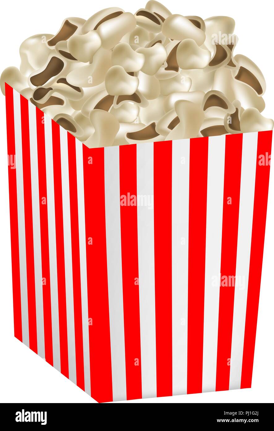 Fresh popcorn box mockup, realistic style Stock Vector Image & Art - Alamy