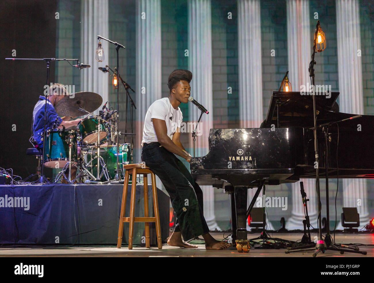 KIEV, UKRAINE - JULY 06, 2018: Benjamin Clementine, English artist ...