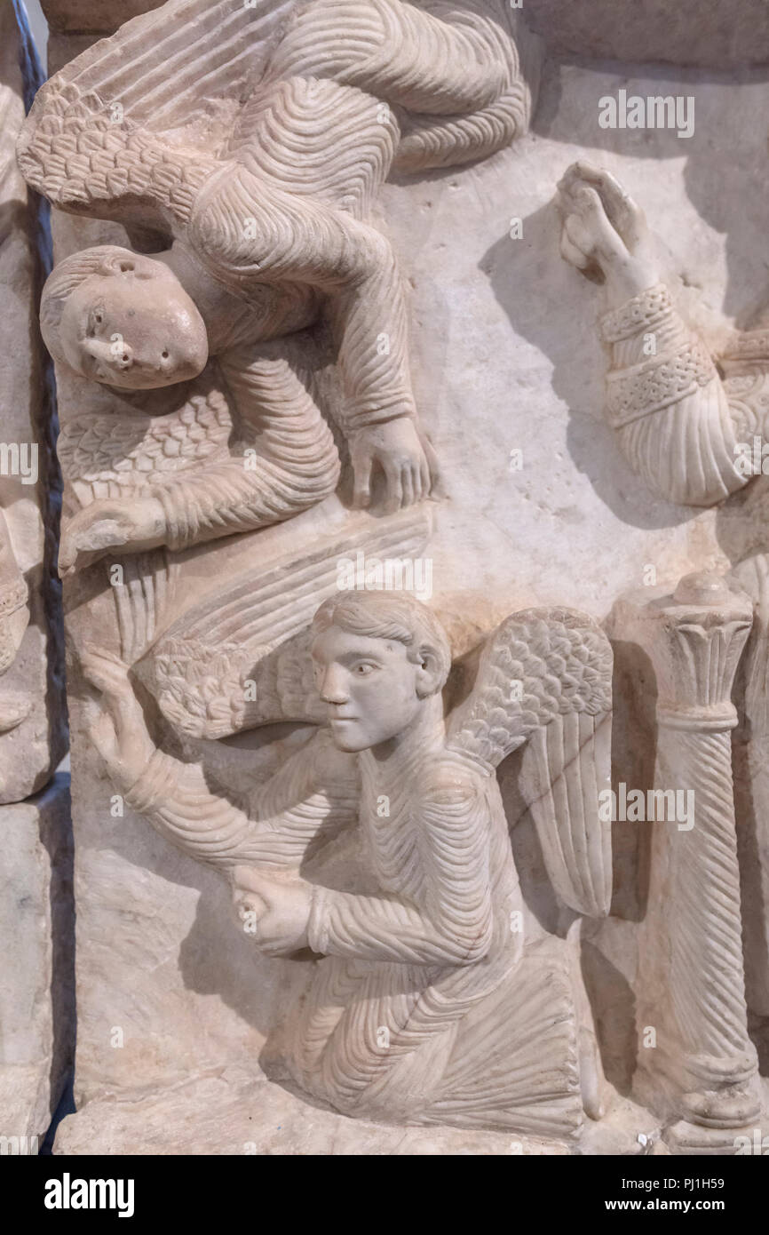 Martyrdom of Saint Blaise (12th century), medieval bas-relief, Duchy of ...