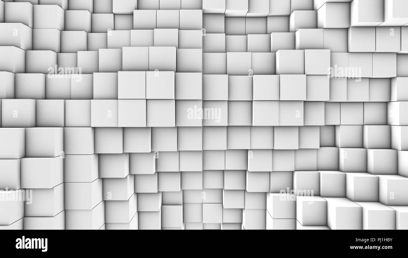 3d illustration, abstract background, volumetric undulating movement of ...