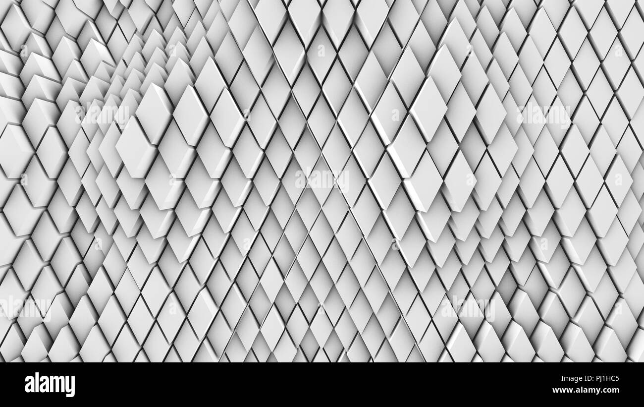 3d illustration, abstract background, volumetric undulating movement of ...