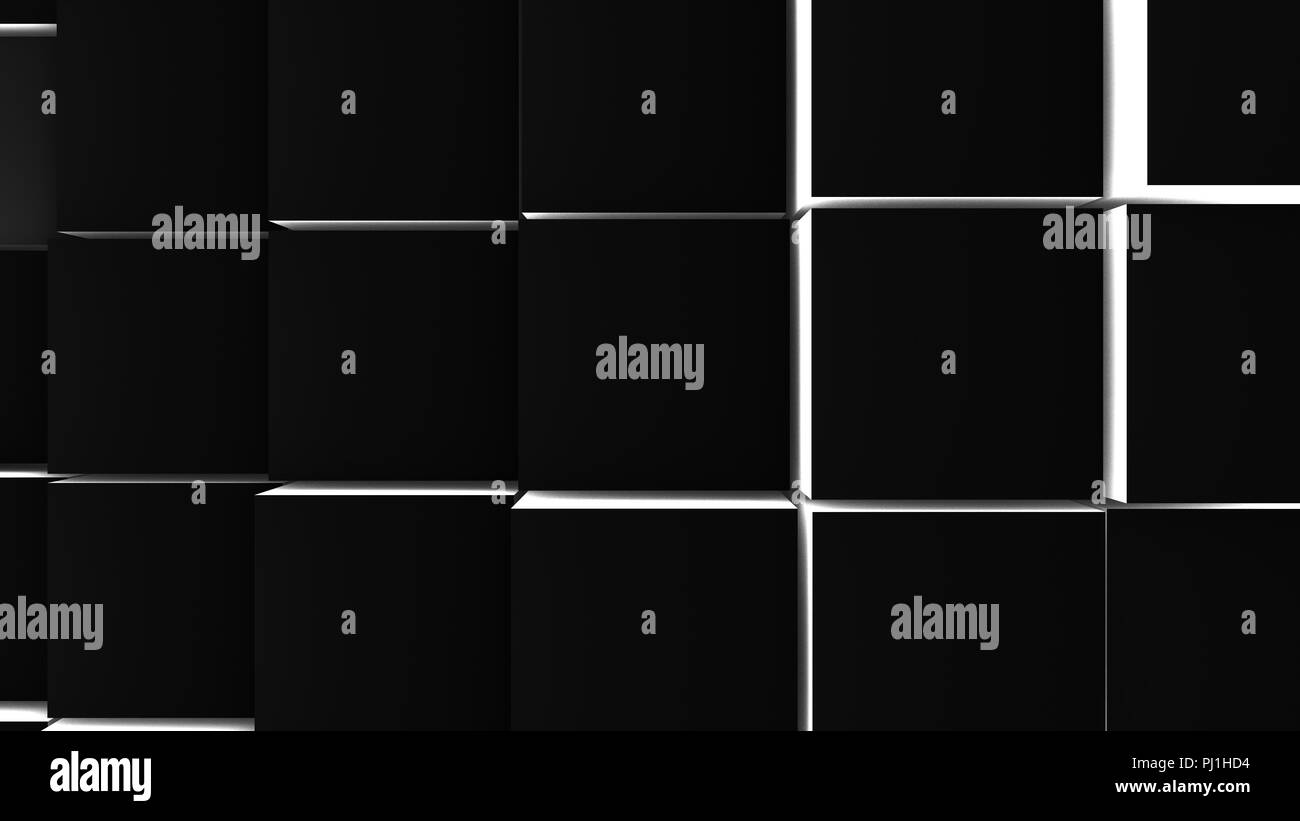 3d illustration, abstract background, volumetric undulating movement of ...