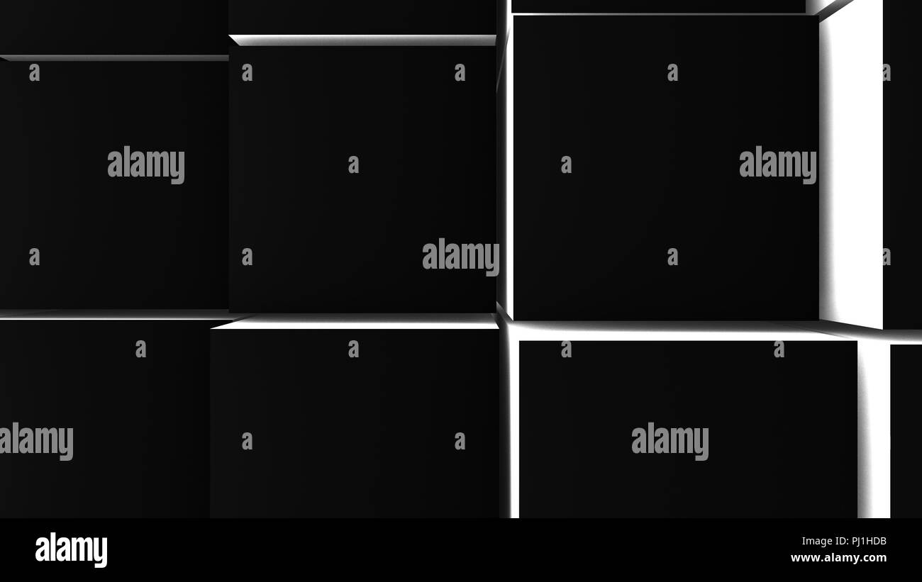 3d illustration, abstract background, volumetric undulating movement of ...