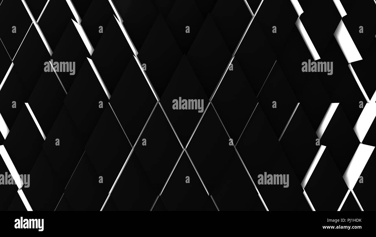 3d illustration, abstract background, volumetric undulating movement of ...