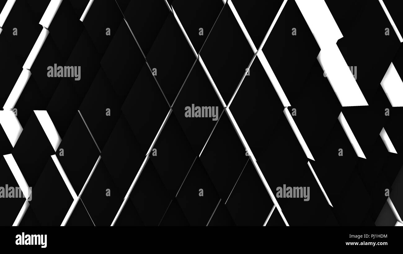 3d illustration, abstract background, volumetric undulating movement of ...