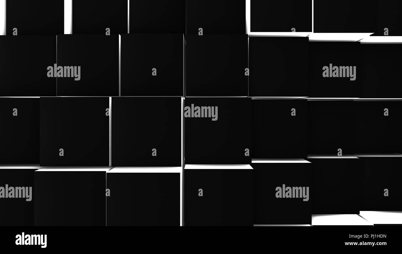 3d illustration, abstract background, volumetric undulating movement of ...