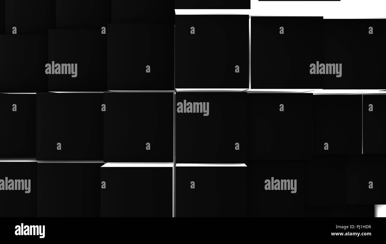 3d illustration, abstract background, volumetric undulating movement of ...