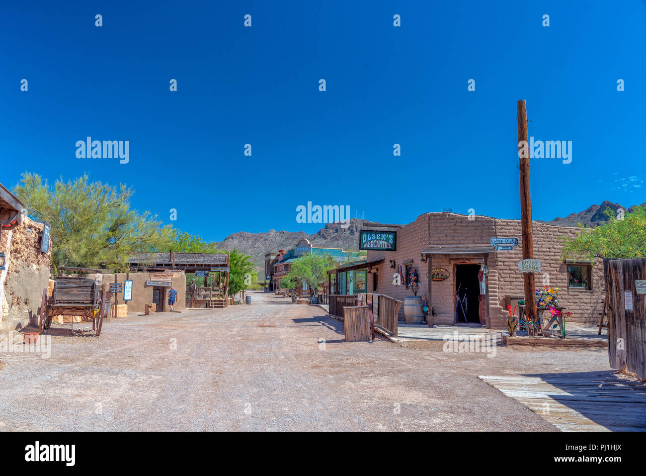 The town of Old Tucson in Arizona. Outdoor film studio, set in the old ...