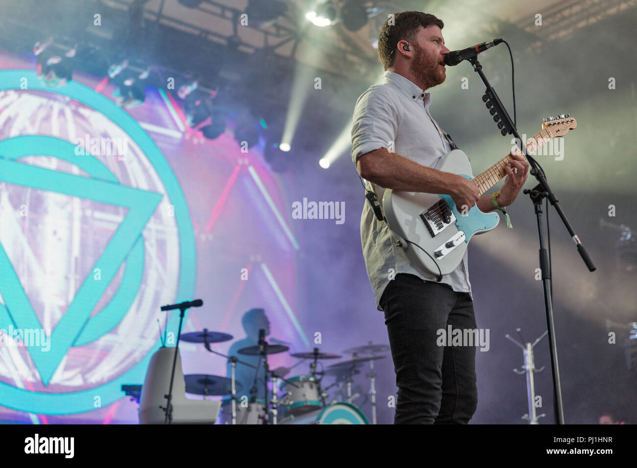 KIEV, UKRAINE - JULY 08, 2018: Enter Shikari, a British alternative ...