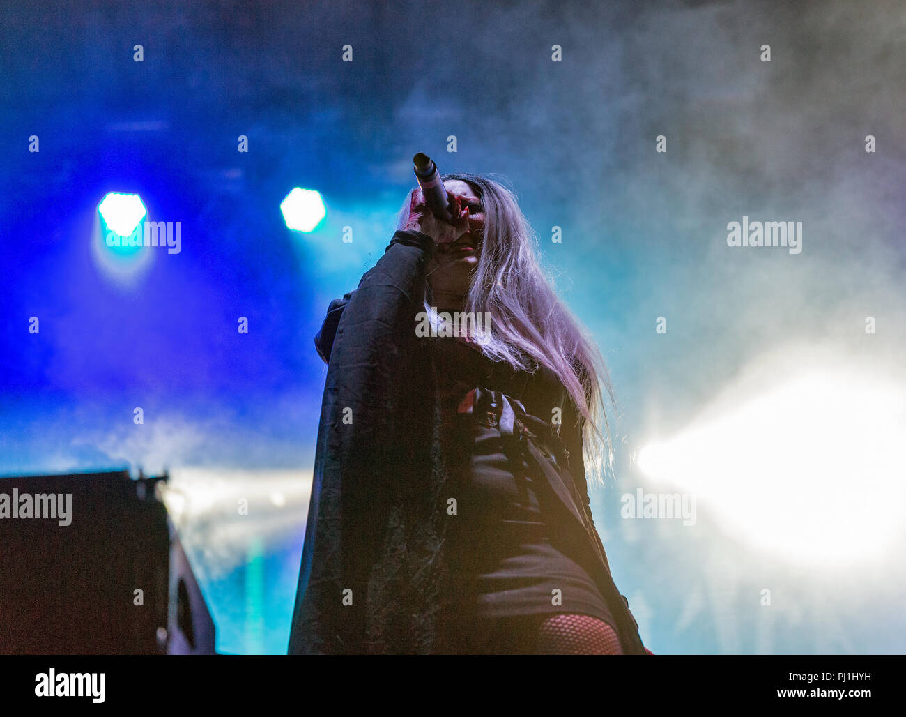 KIEV, UKRAINE - JULY 08, 2018: Lacuna Coil, Italian gothic metal rock ...