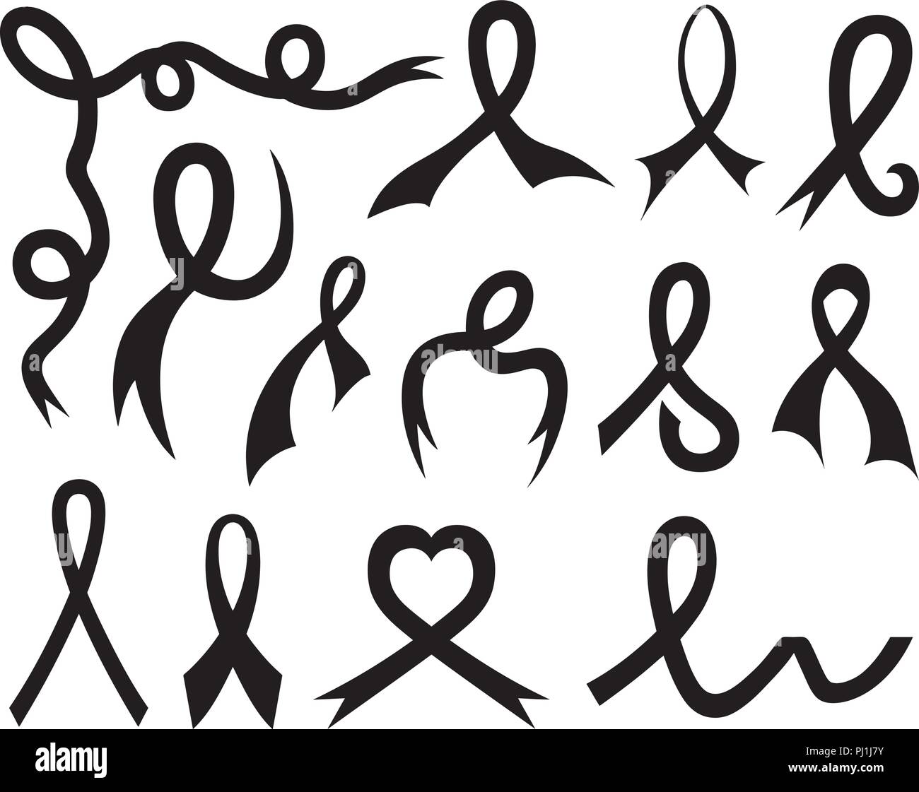 Cancer awareness ribbons collage Stock Vector Images - Alamy