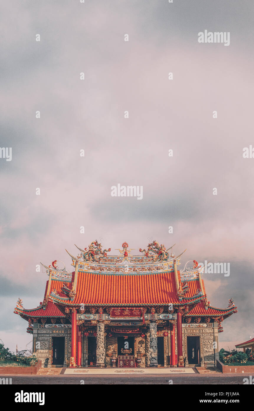 Chinese Temple, intricate details of a Chinese place of worship in Bali ...