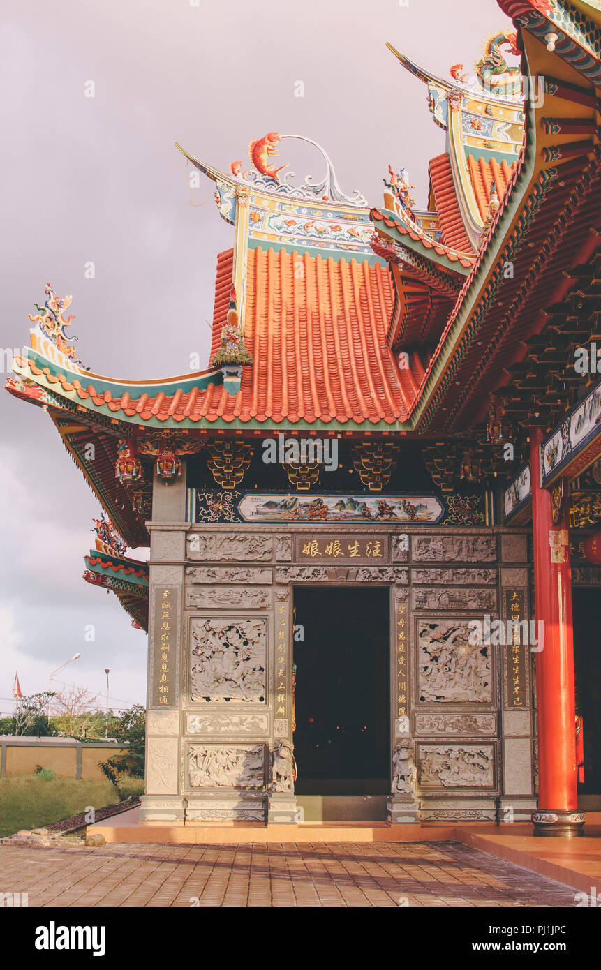 Chinese Temple, intricate details of a Chinese place of worship in Bali ...