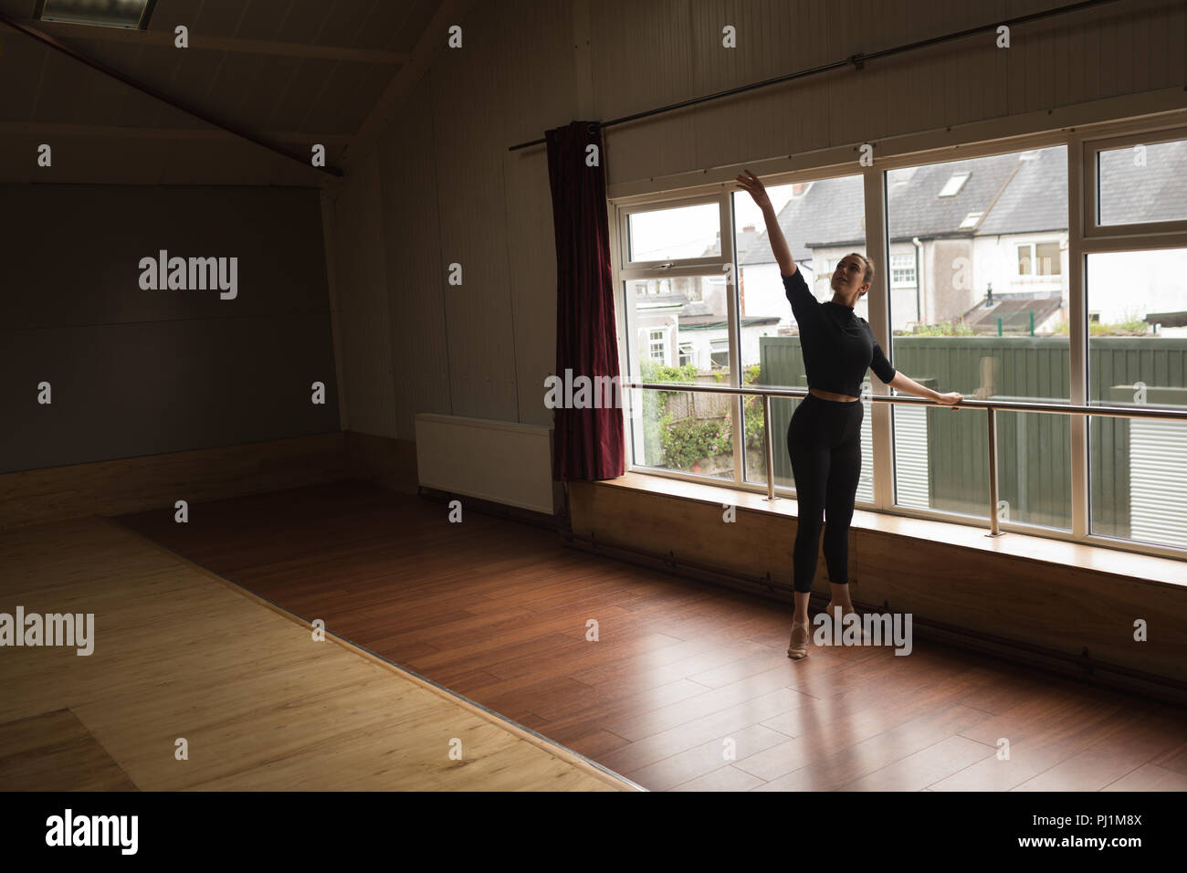 Ballerina practicing ballet dance Stock Photo - Alamy