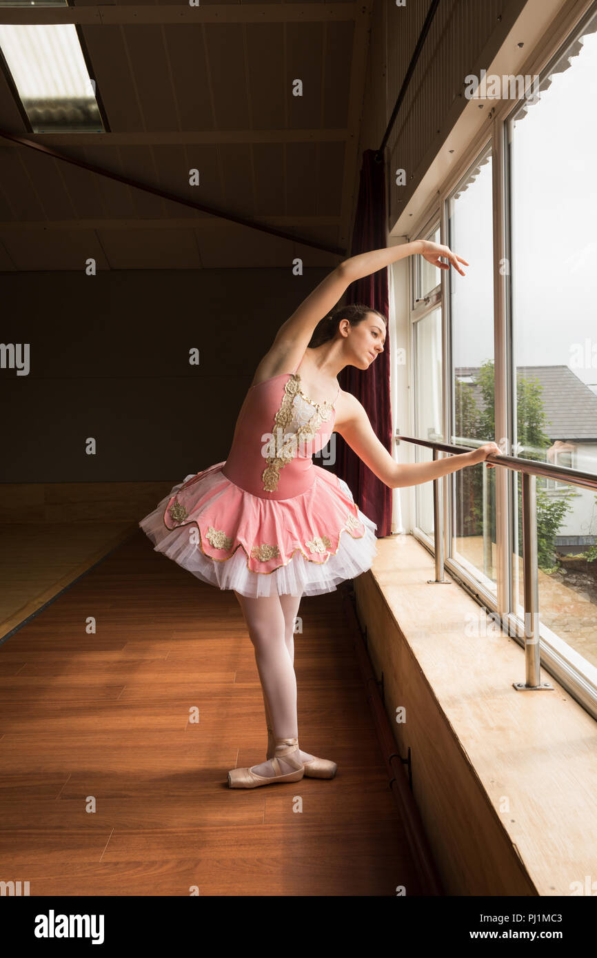 Beautiful graceful ballerina practicing hi-res stock photography and ...
