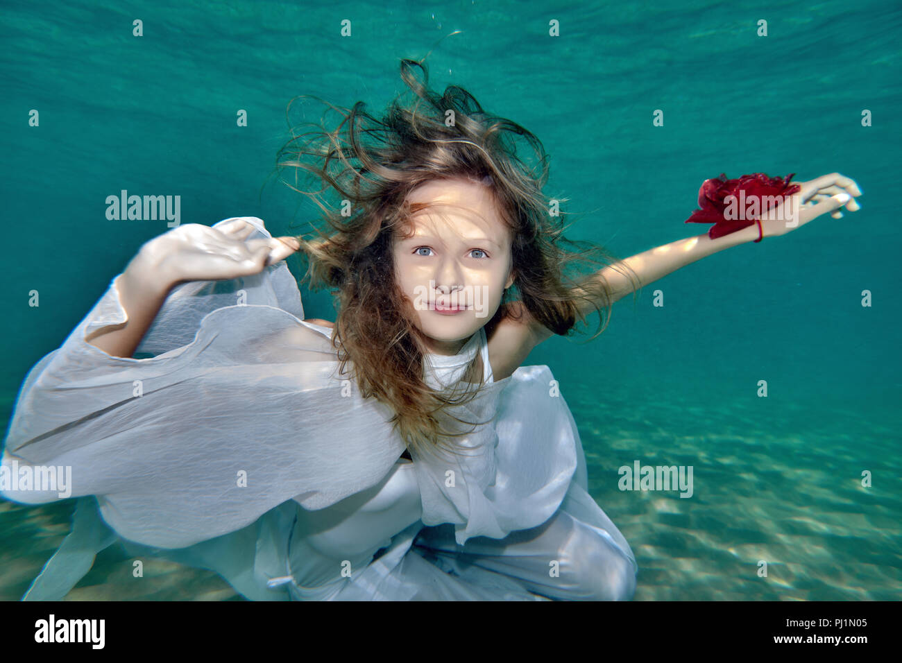 Red hair mermaid hi-res stock photography and images - Alamy